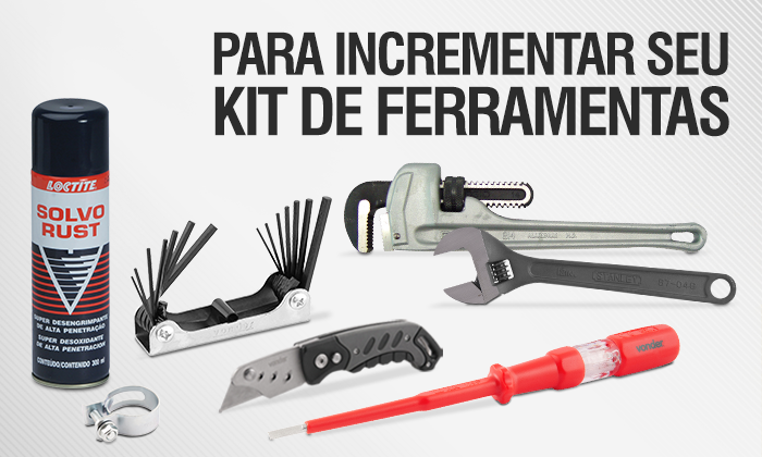 Monte seu kit de ferramentas para ter sempre por perto